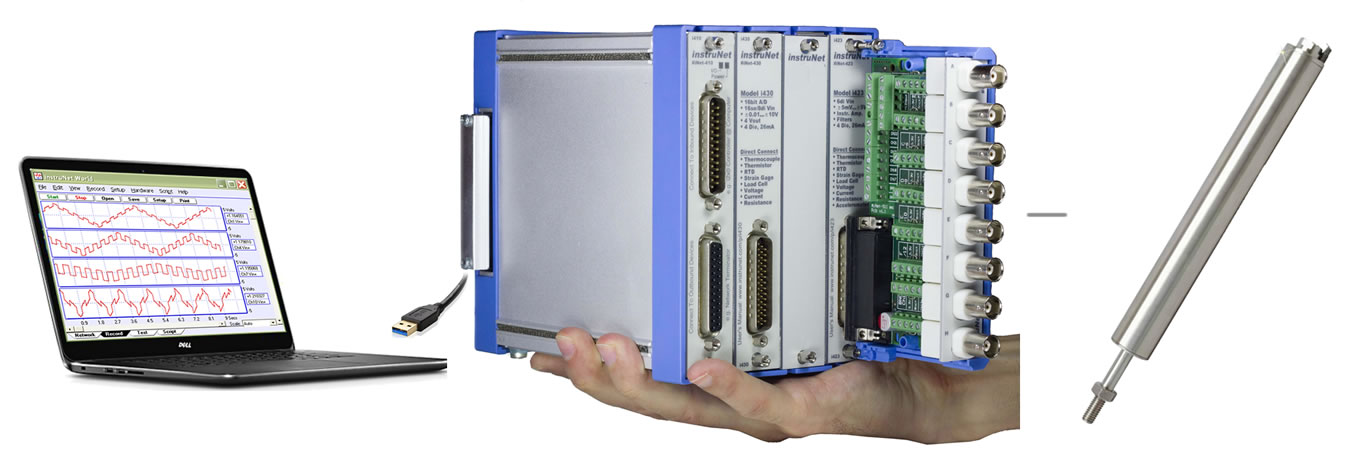Connect LVDT Distance Sensor To Computer via instruNet USB